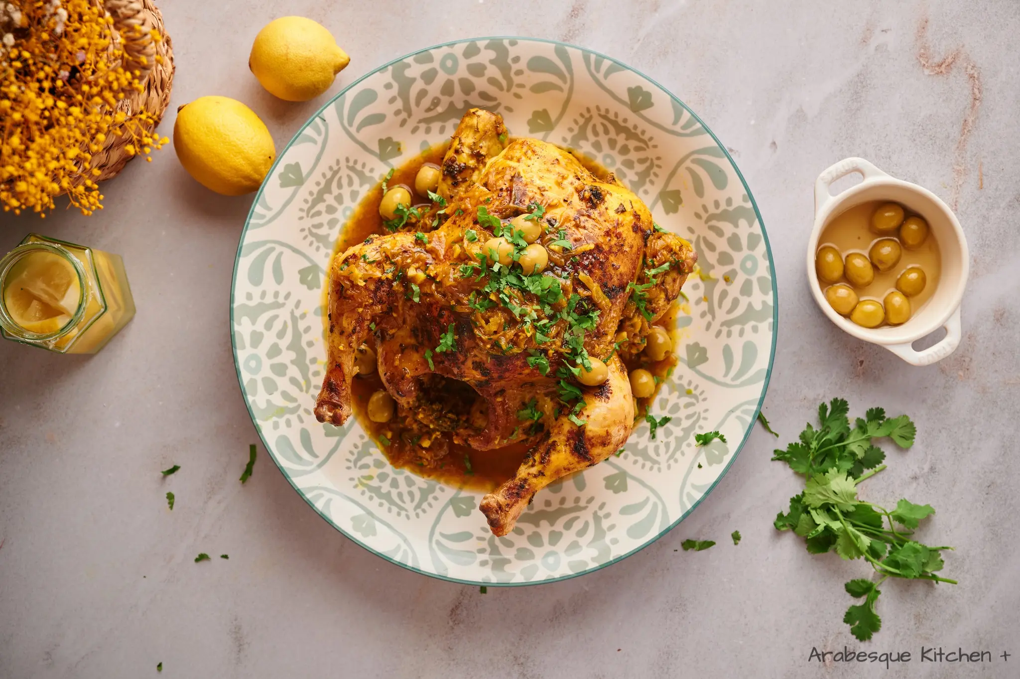 Poulet Rôti à la Marocaine Recette - Cuisine arabesque